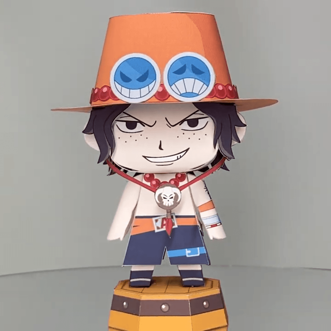 Ace – Onepiece 3D Papercraft Template (PDF Download) | ANIME CRAFT