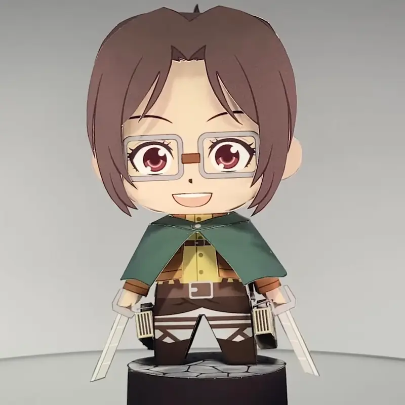 Hange Zoë - Aot 3D Papercraft Template (PDF Download) | ANIME CRAFT
