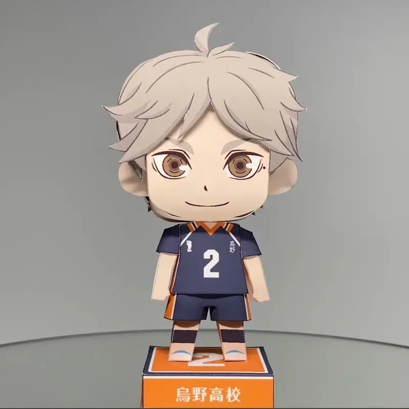 Kôshi Sugawara - Haikyu 3D Papercraft Template (PDF Download) | ANIME CRAFT