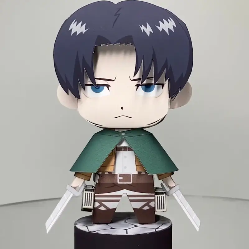 Levi Ackerman - Aot 3D Papercraft Template (PDF Download) | ANIME CRAFT
