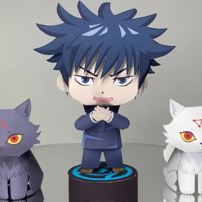 Megumi Fushiguro - JJK 3D Papercraft Template (PDF Download) | ANIME CRAFT