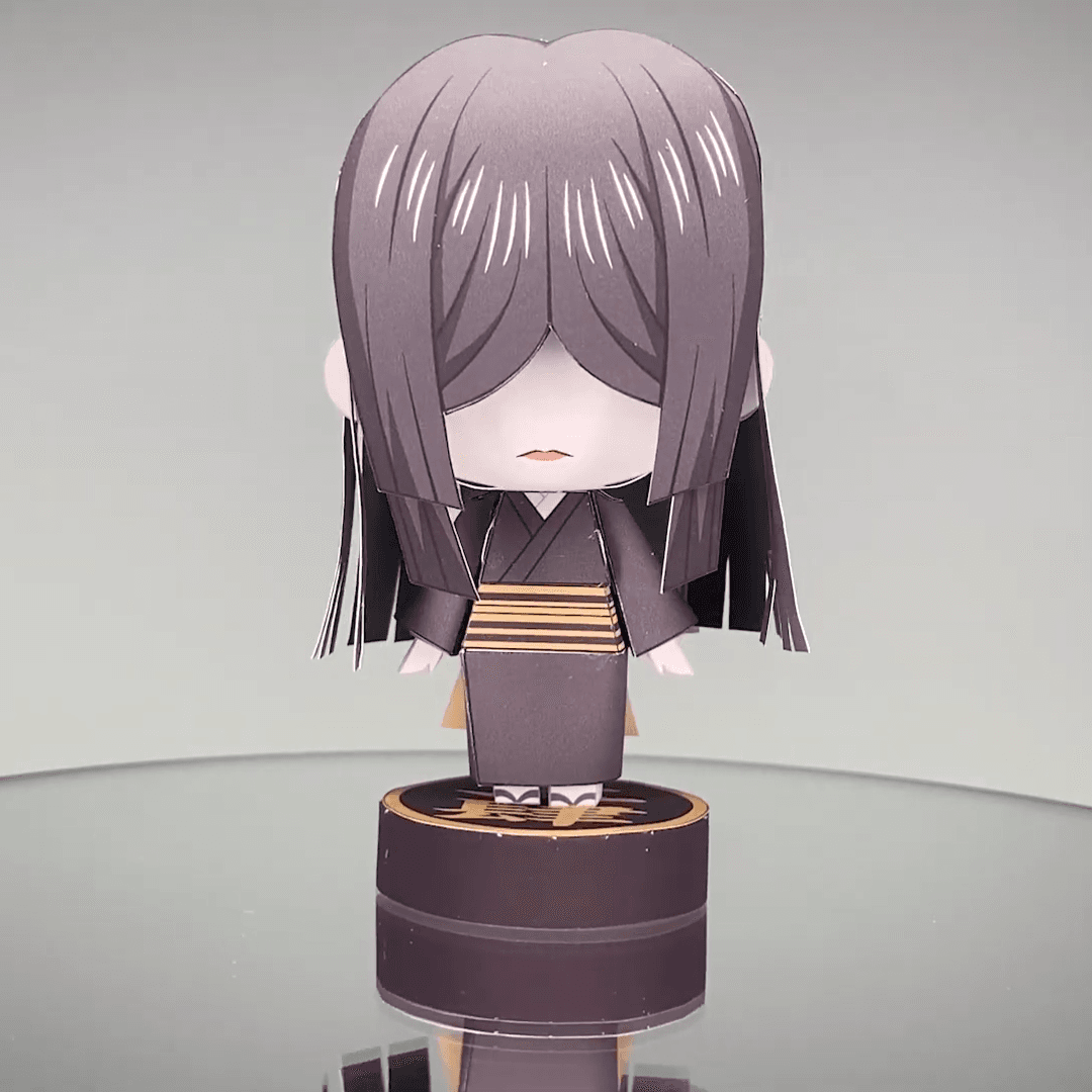 Nakime – Demon Slayer Papercraft Template (PDF Download) | ANIME CRAFT