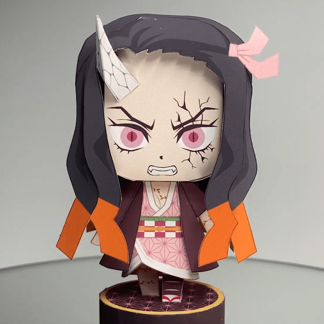 Nezuko Demon – Demon Slayer Papercraft Template (PDF Download) | ANIME ...