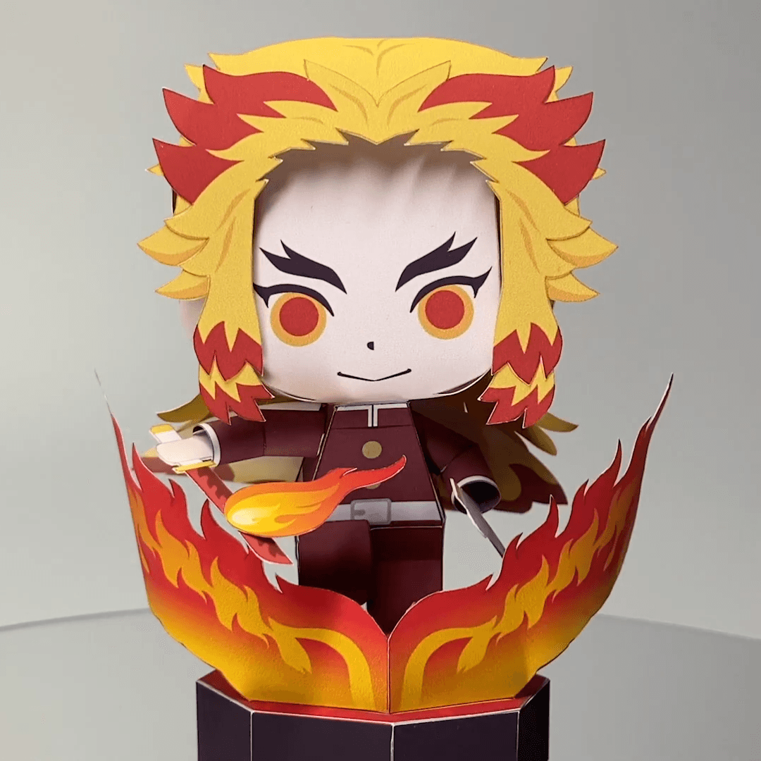 Rengoku Flame – Demon Slayer Papercraft Template (PDF Download) – ANIME ...
