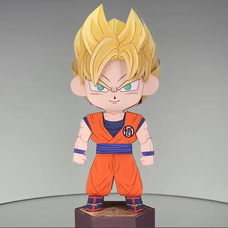 Goku - Dragon Ball 3D Papercraft Template (PDF Download) | ANIME CRAFT